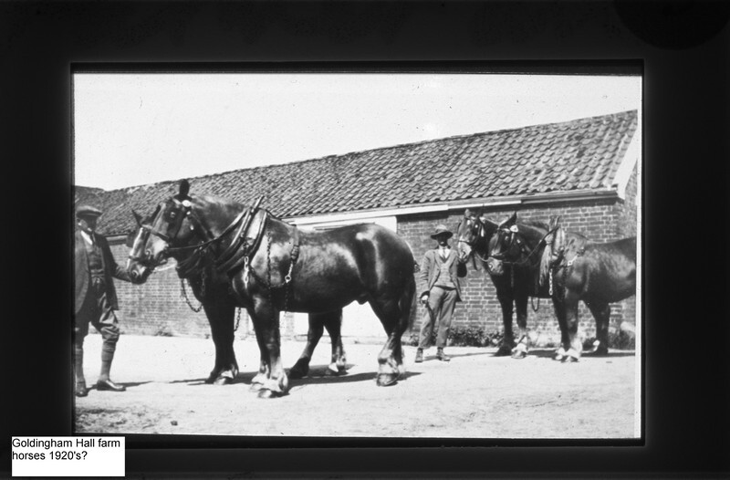 Bulmer Goldingham Hall fafr horses 1920s ish - Bulmer District History ...